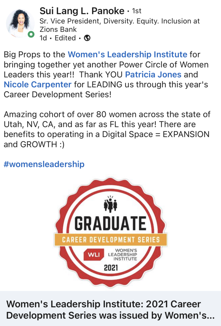 Career Development Series - Women's Leadership Institute